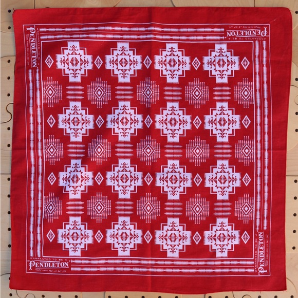 Pendleton | Accessories | Vintage Pendleton 0 Cotton Red White Harding ...